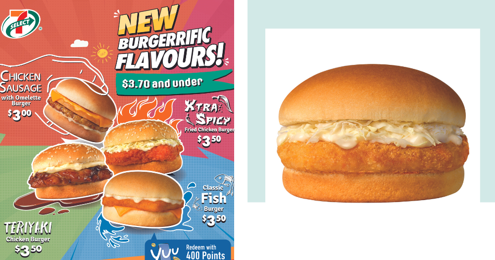 7-Eleven Singapore Launches New 7-Select Burgers Under $4