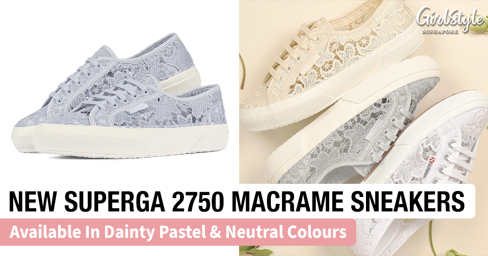New Superga 2750 Macrame Sneakers Has Lace Details & Dainty Colours