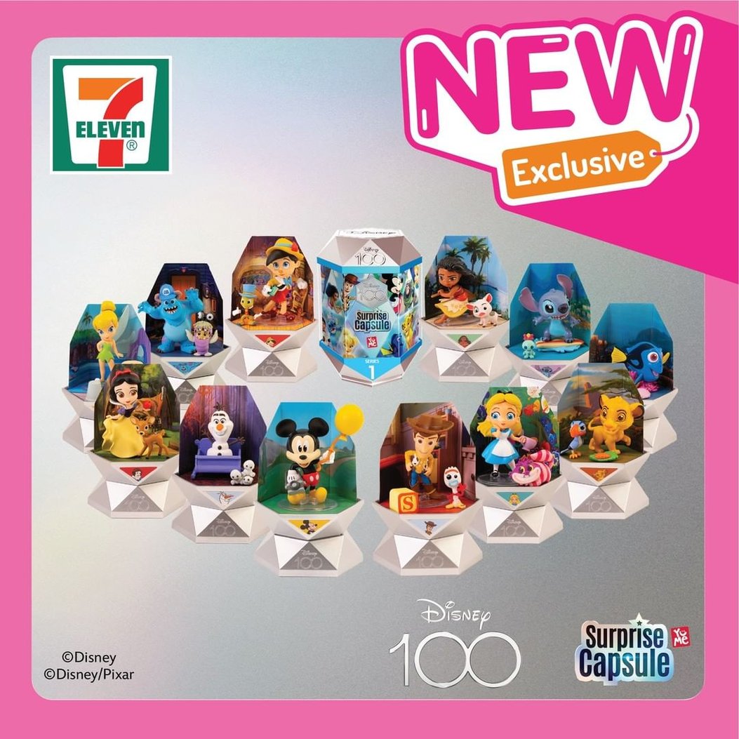 New Disney100 Surprise Capsules at 7-Eleven Singapore