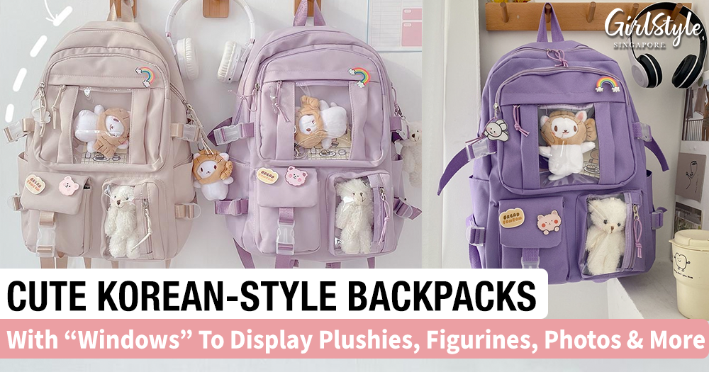 K-Style Backpacks w/ "Windows" To Display Plushies, Figurines, Photos