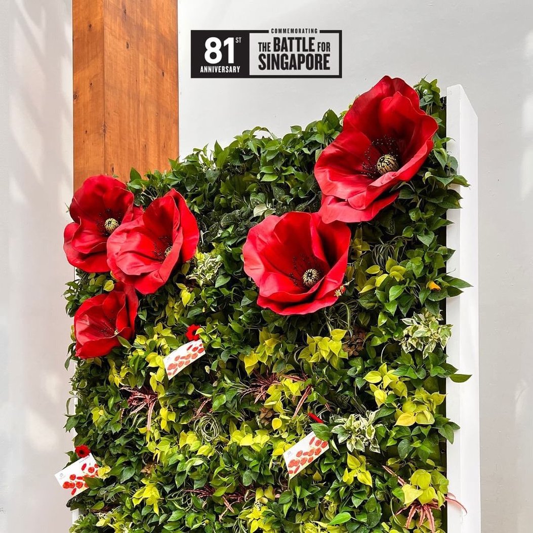 Giant Poppy Installation At Changi Chapel & Museum Singapore