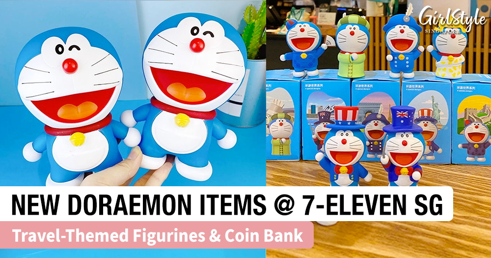 Doraemon Travel Figurines & Doraemon Dream Bank At 7-Eleven Singapore