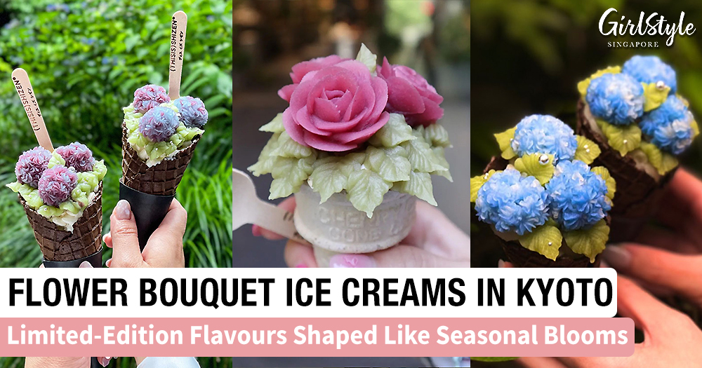 This Store In Kyoto Makes Ice Cream Cones That Look Like Real Flower ...