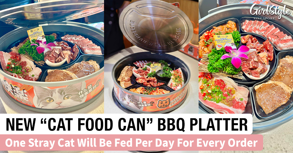 Giant Cat Food Can BBQ Platter @ Meow Barbecue