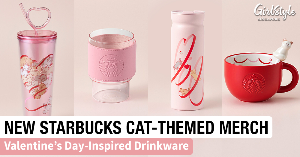 Starbucks Singapore's Cat-Themed 'Feline In Love' Merchandise