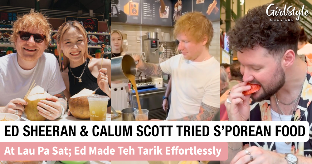Ed Sheeran & Calum Scott Savoured S'porean Food At Lau Pa Sat