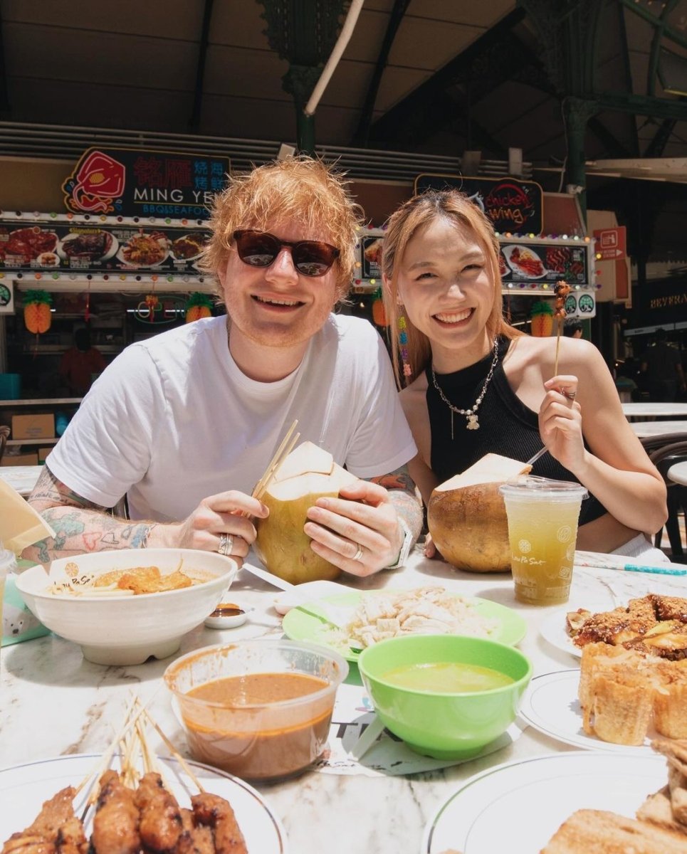 Ed Sheeran & Calum Scott Savoured S'porean Food At Lau Pa Sat