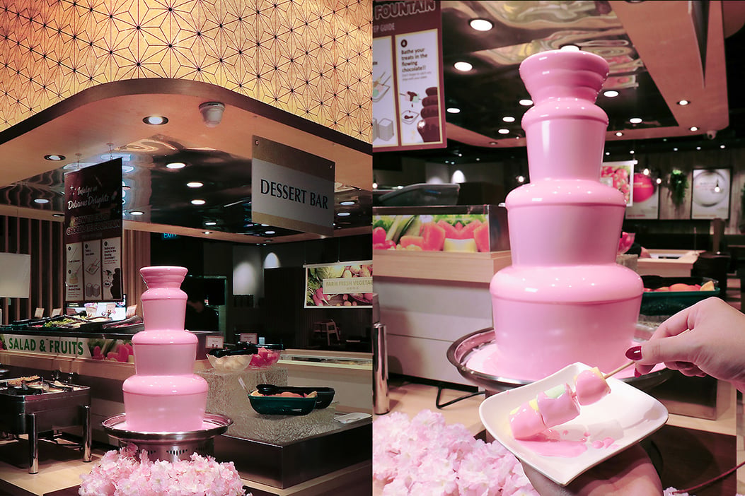 This Sakura Festival Buffet Has Pink Hotpot, A Strawberry Chocolate ...