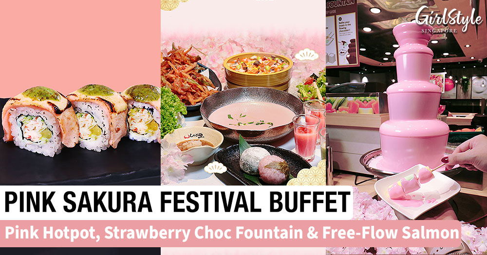 This Sakura Festival Buffet Has Pink Hotpot, A Strawberry Chocolate ...