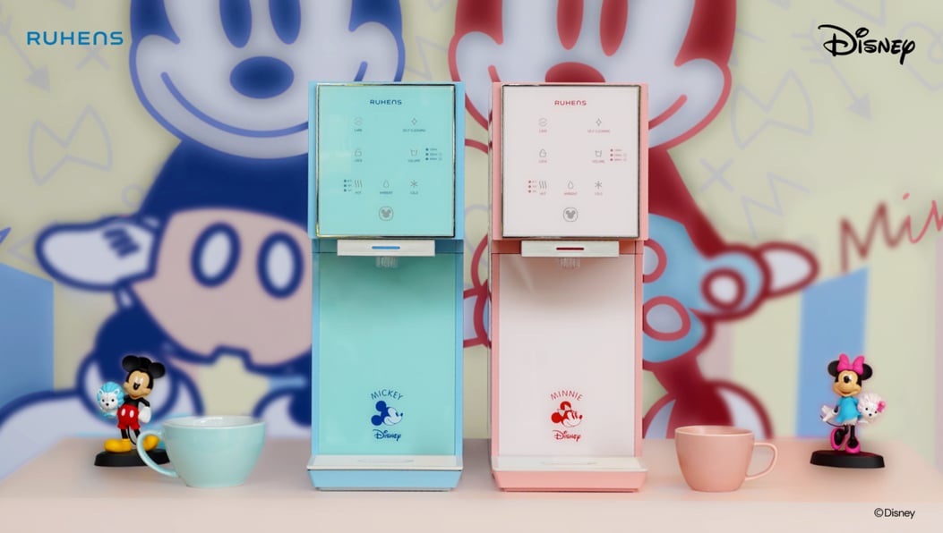 RUHENS Disney Water Dispensers Ft. Mickey & Minnie Mouse