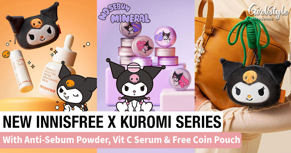 Innisfree Has Adorable New Kuromi No-Sebum Powders, Vitamin C Serums & Character Pouches