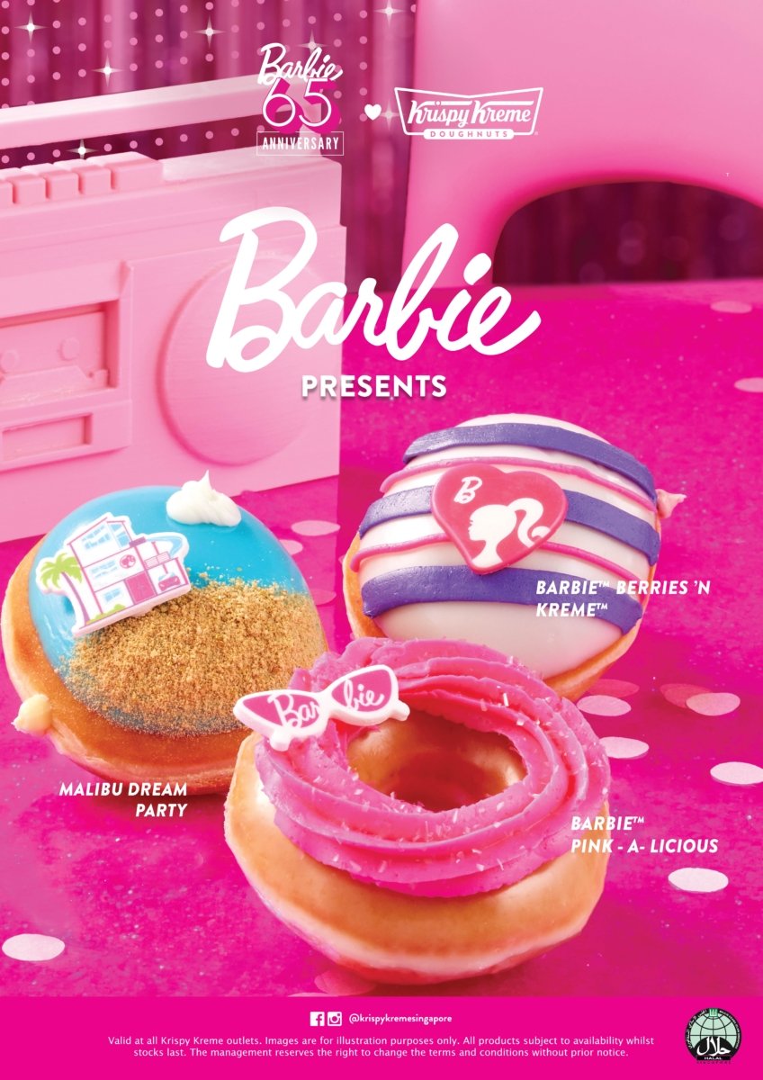 Krispy Kreme X Barbie 65th Anniversary Limited-Edition Doughnuts